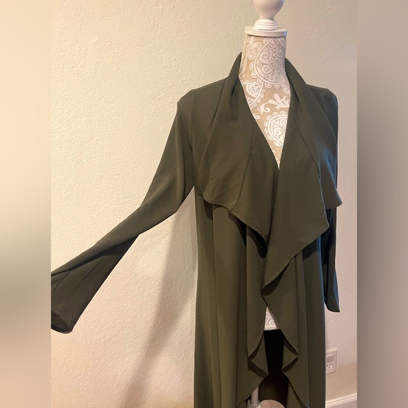 Jackets & Coats | Green Waterfall Duster | Poshmark